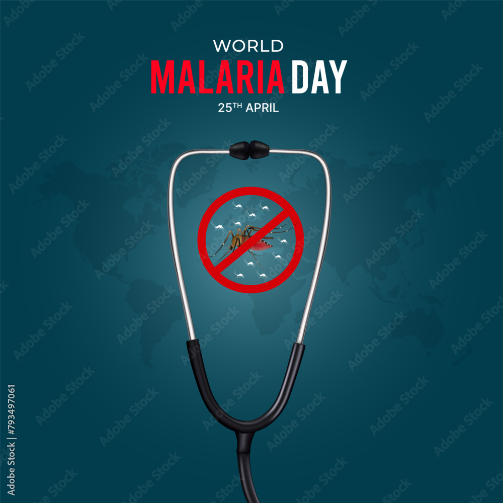 World Malaria Day Awareness Day Social Media Poster Design Stock Vector ...