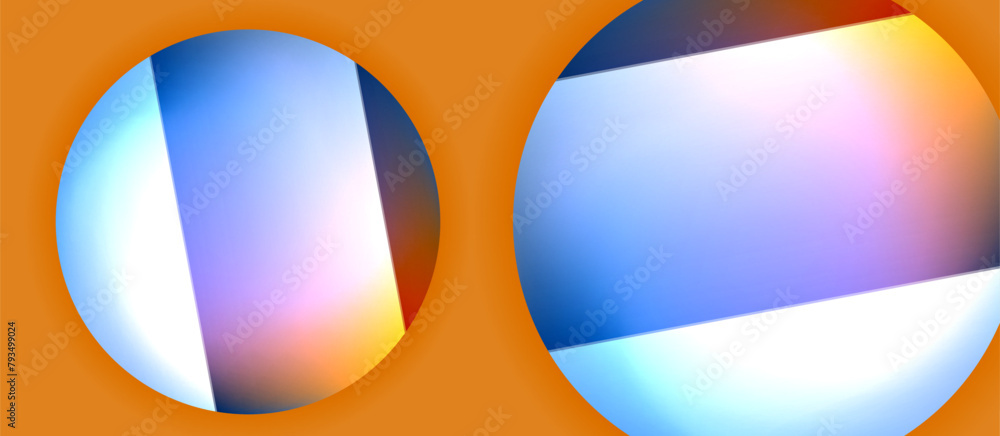 Vibrant colors of electric blue and amber create a striking contrast on ...