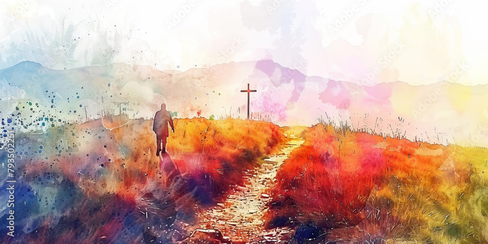 The Pilgrim's Path and Journey of Faith - Visualize a pilgrim walking a ...