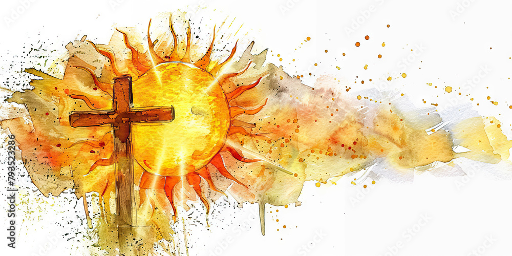Light of the World: The Radiant Sun and Cross - Imagine a radiant sun ...