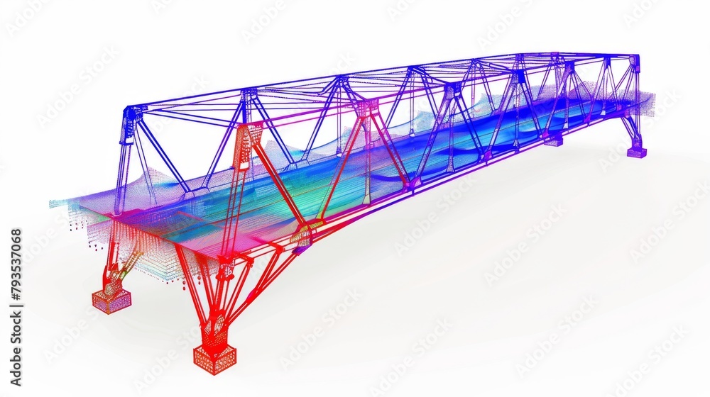 Bridge Engineering Structural Analysis Results Of The Finite Element Method Calculation Stress