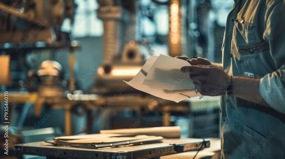 Expert engineer captured in a close-up, focused on maintaining ships ...
