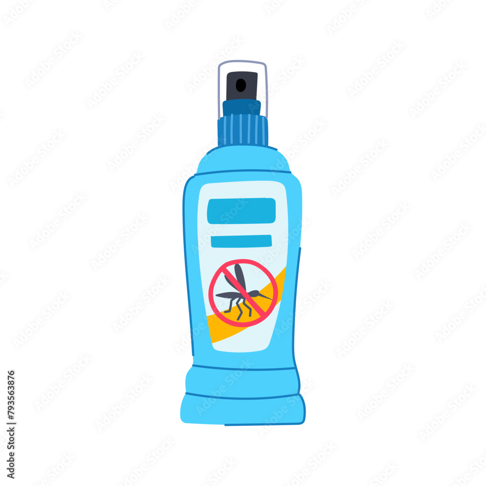 fly insect repellent cartoon. tick ant, bee hornet, gnat chigger fly ...
