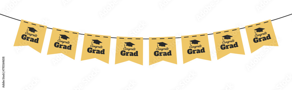 Flag ornaments for happy graduation celebrations at universities ...