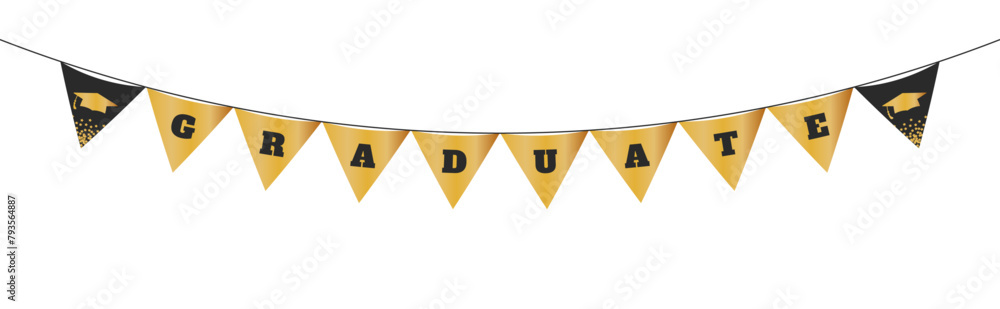 Flag ornaments for happy graduation celebrations at universities ...