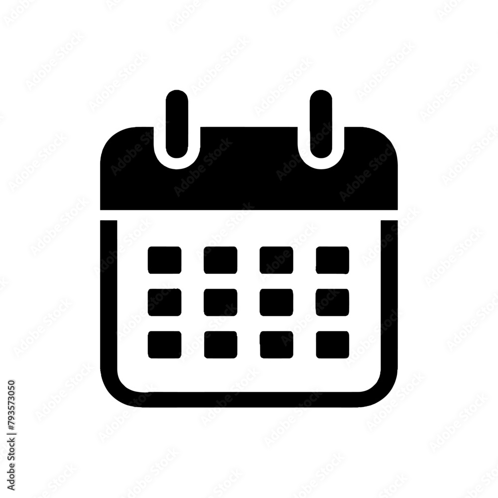 Calendar Symbol Vector Graphic with Transparent Background, Calendar ...