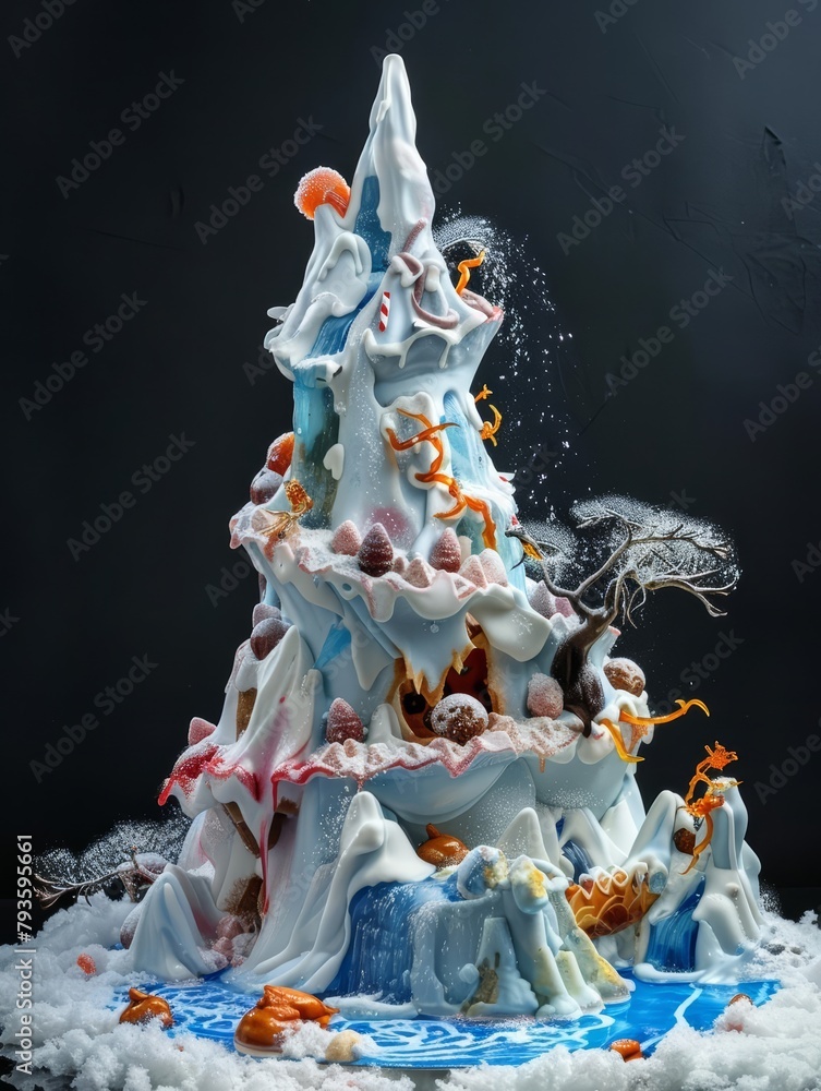 A group of competitive ice cream chefs sculpted their creations into ...