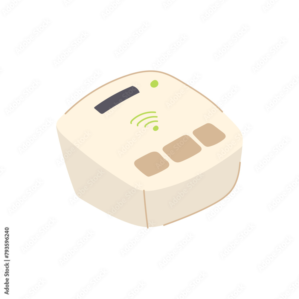 wifi travel router cartoon. internet compact, wireless connectivity ...