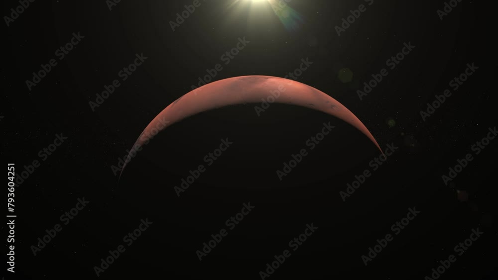 Mars floats gracefully, revealing its distinctive red hue. Witness the ...