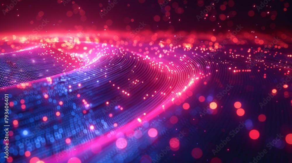 Abstract Digital Network Connection with Blue Background for Web Design ...