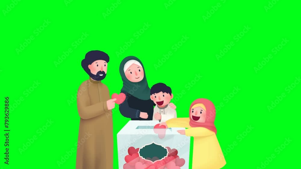 2d animated cartoon characters of mother, son, daughter, father ...