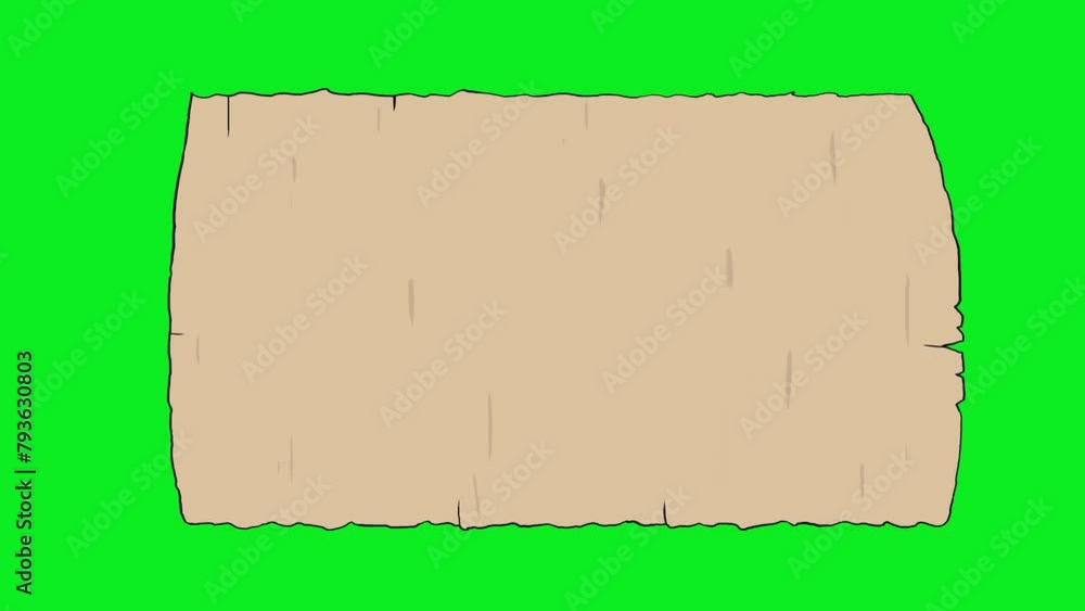 Vidéo Stock 2d animated cartoon A sheet of paper that can be folded and ...