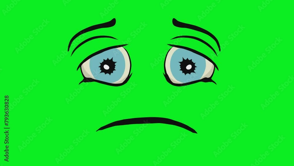 2d animated cartoon eyes and mouths of the face characters who look ...