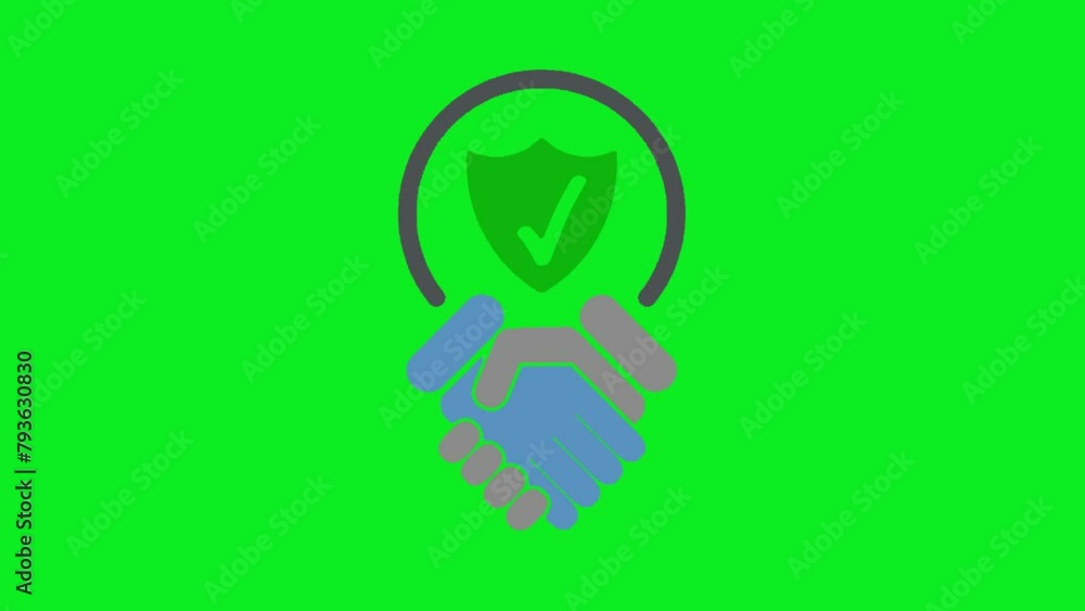 2d animated cartoon logo of customer, buyer and seller guarantee and ...