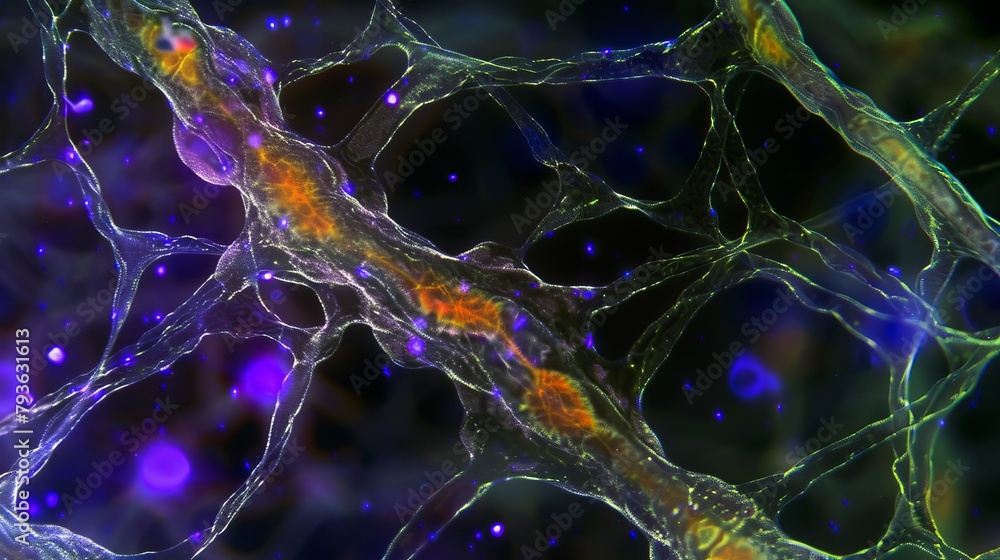 Microscopic View of Neuron Cells Forming a Neural Network: Exploring ...