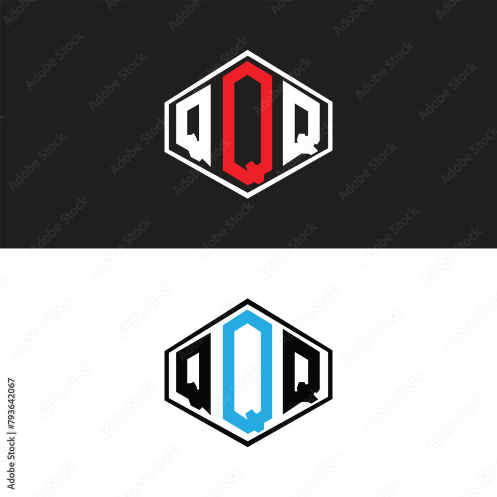 QQQ letter logo design in six style. QQQ polygon, circle, triangle ...