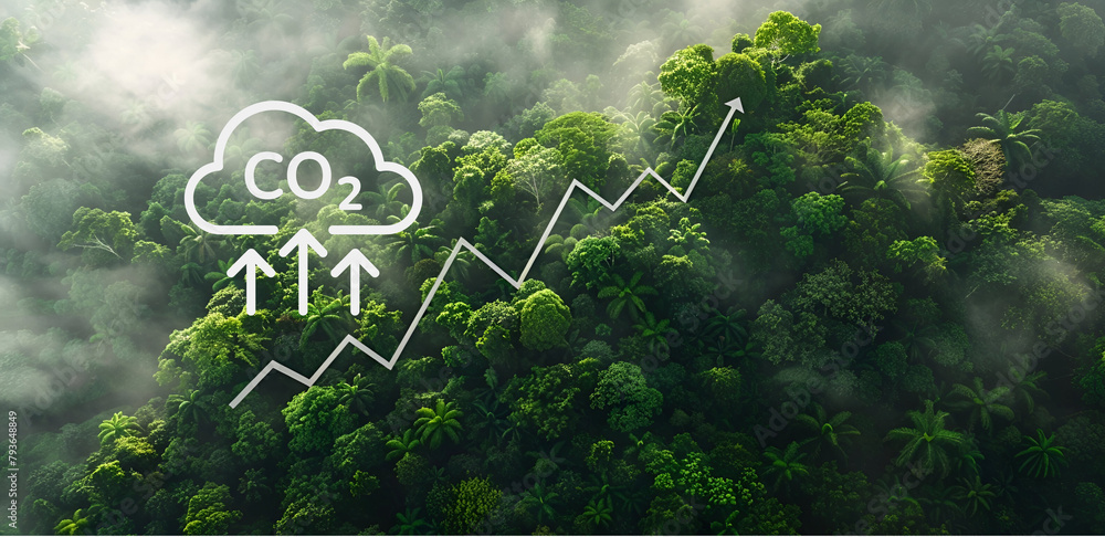 A compelling visual representation blending a forest landscape with ...