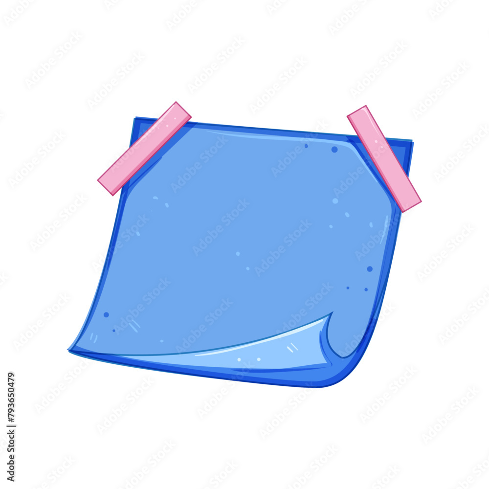 reminder pinned paper notes cartoon. to do, list memo, important task ...