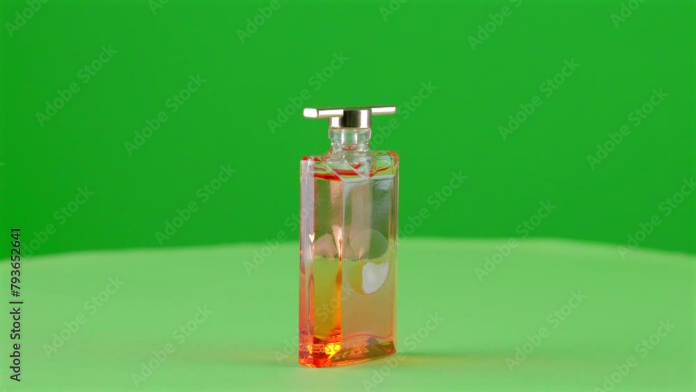 golden fragrance aroma mini scale perfume bottle elegant for mockup in ...