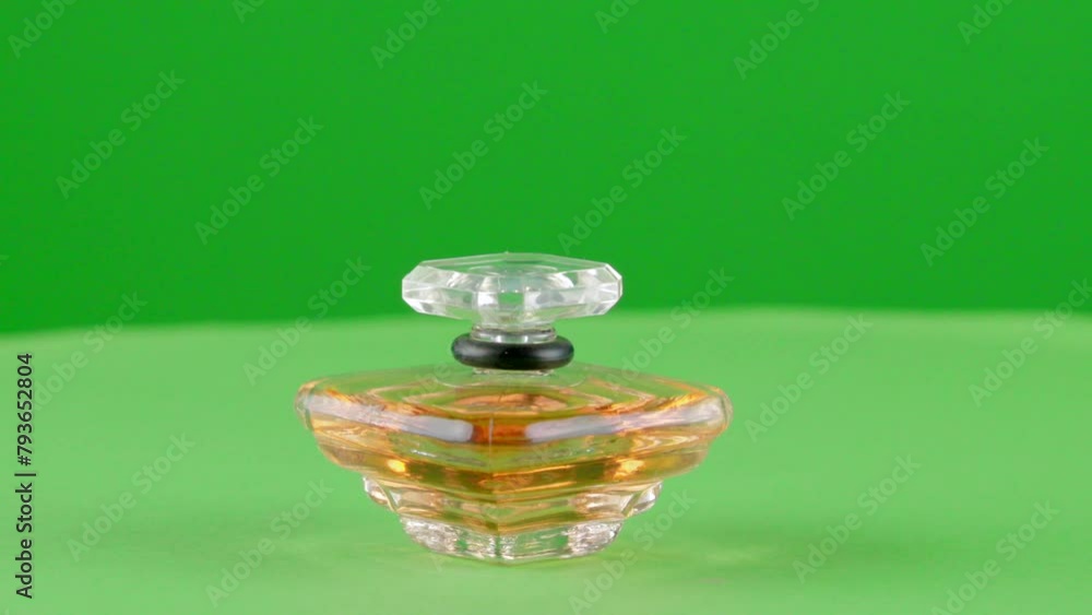 woman fragrance short mini scale perfume bottle elegant for mockup in a ...