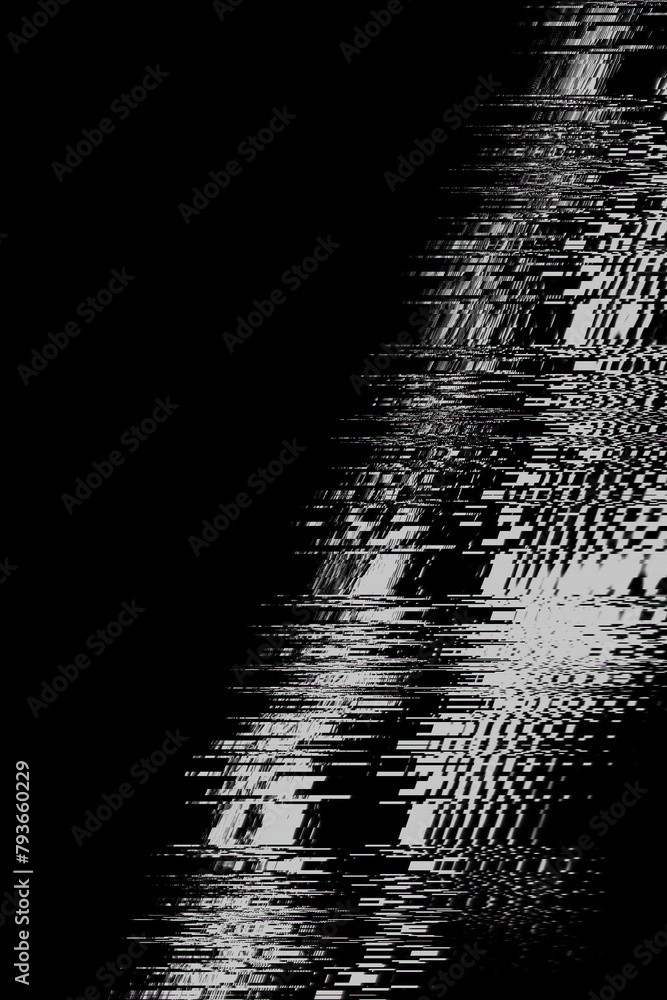 Motion Glitch interlaced Distorted textured black white futuristic ...