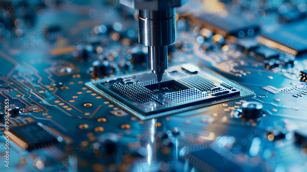 microchip semiconductor production, robot automation manufacture ...