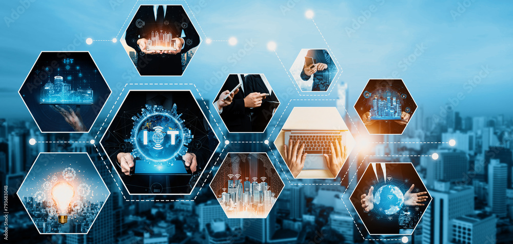 Communication technology , smart connection IOT and people network ...