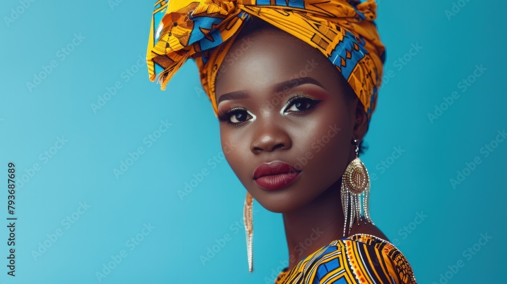 Beautiful amazing Cameroon woman on studio background. Copy Space ...