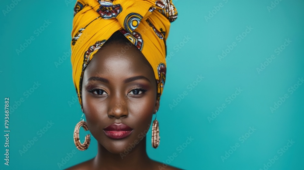 Beautiful amazing Cameroon woman on studio background. Copy Space ...