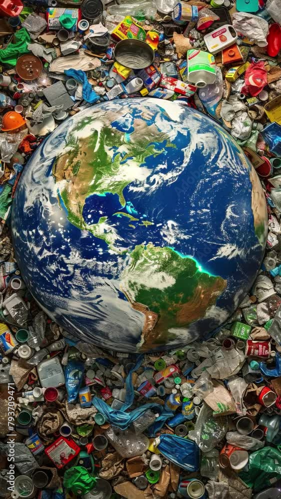 Recycle symbol made of leafy greenery. Conceptual recycling ...