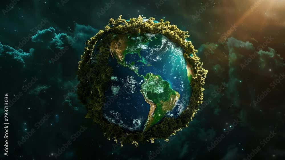 Vidéo Stock Recycle symbol made of leafy greenery. Conceptual recycling ...