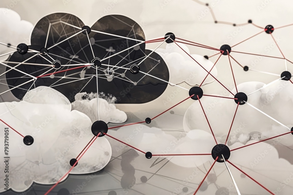 Stylized Wi-Fi router emits signals against futuristic backdrop with ...