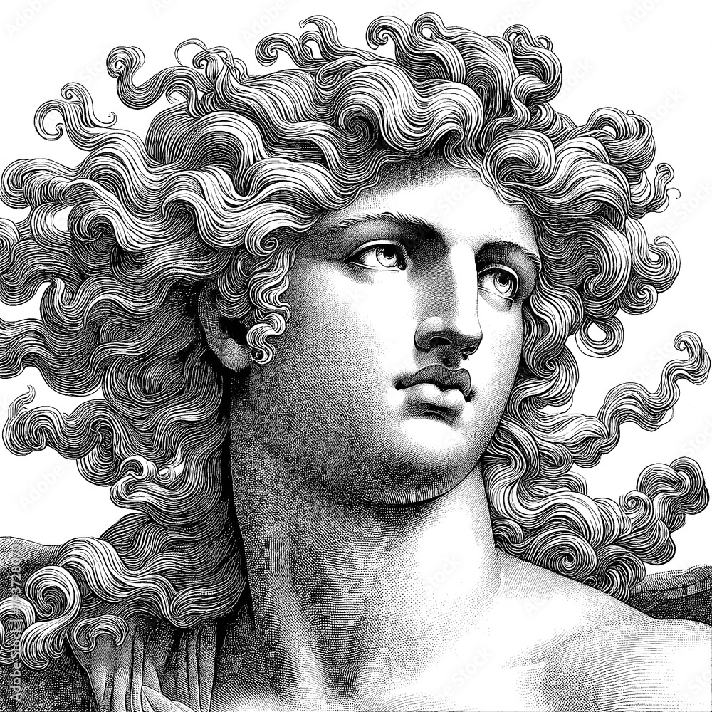 Golden Majesty Behold the Splendor of Apollo in This Stunning Portrait ...
