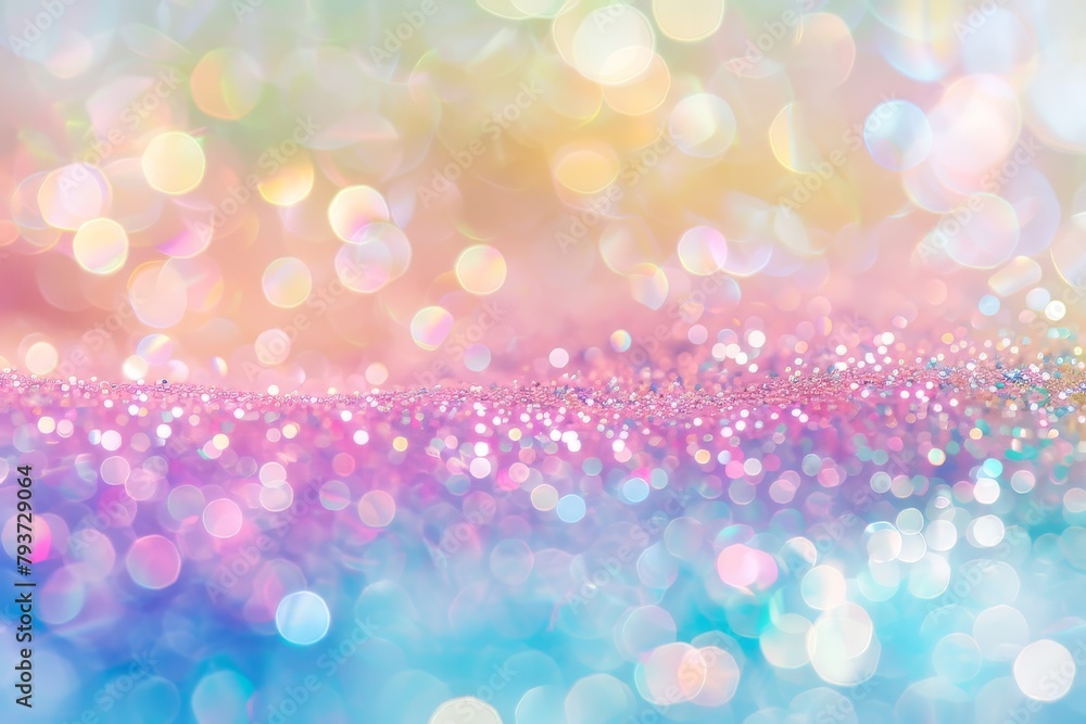 Sparkling rainbow-colored sparkles shimmering against a soft ...