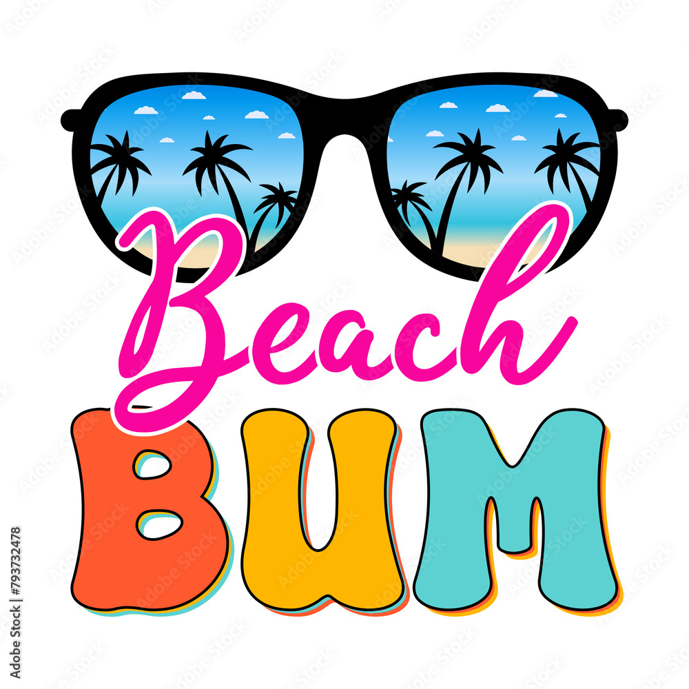 Beach Bum PNG, Summer Quote Sublimation This is only digital download ...