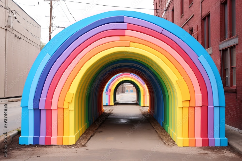 Polychromatic Rainbow Art Installations: Colorful Spectrum Street Art ...