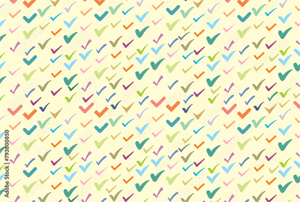 Check mark right or correct icons background. Different colors ...