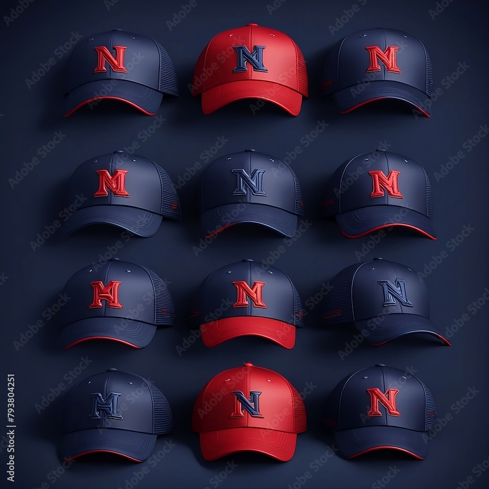 red and black, Cap, Embroidery cap, red, blue, basketball cap, sports ...