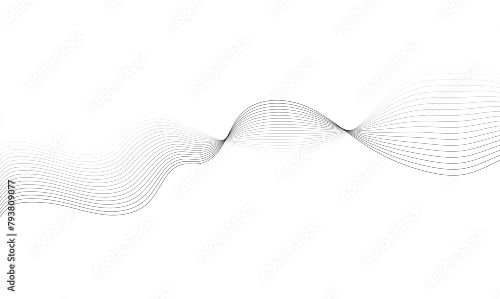 Technology and business wave lines on transparent background. Vector ...