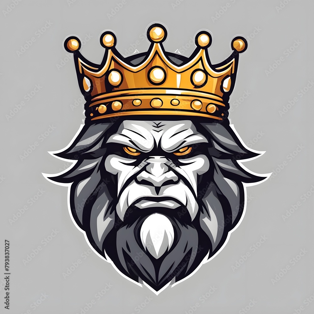King Mascot Logo, King Logo, King Esport logo, King Logo Design, royal ...