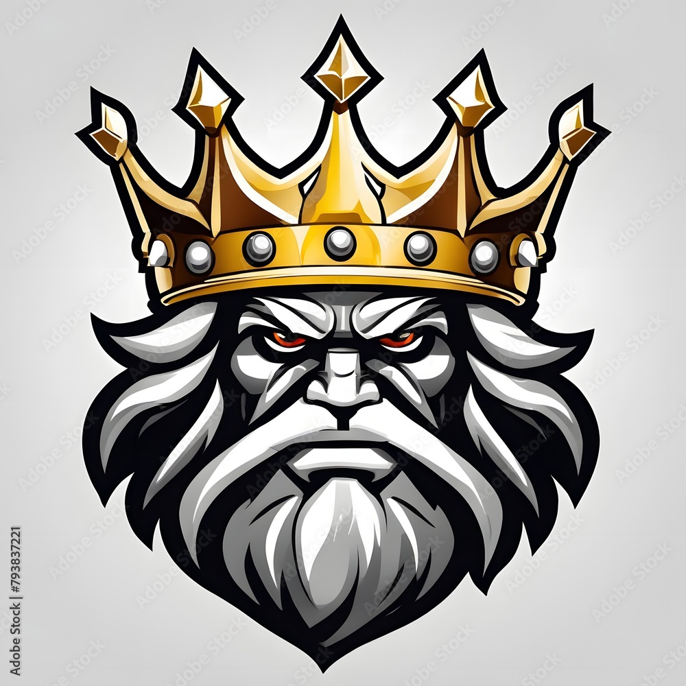 King Mascot Logo, King Logo, King Esport logo, King Logo Design, royal ...