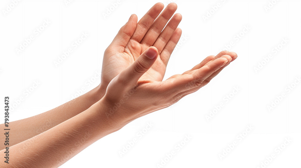 Clapping Hands Gesture Two hands clapping together expressing applause ...