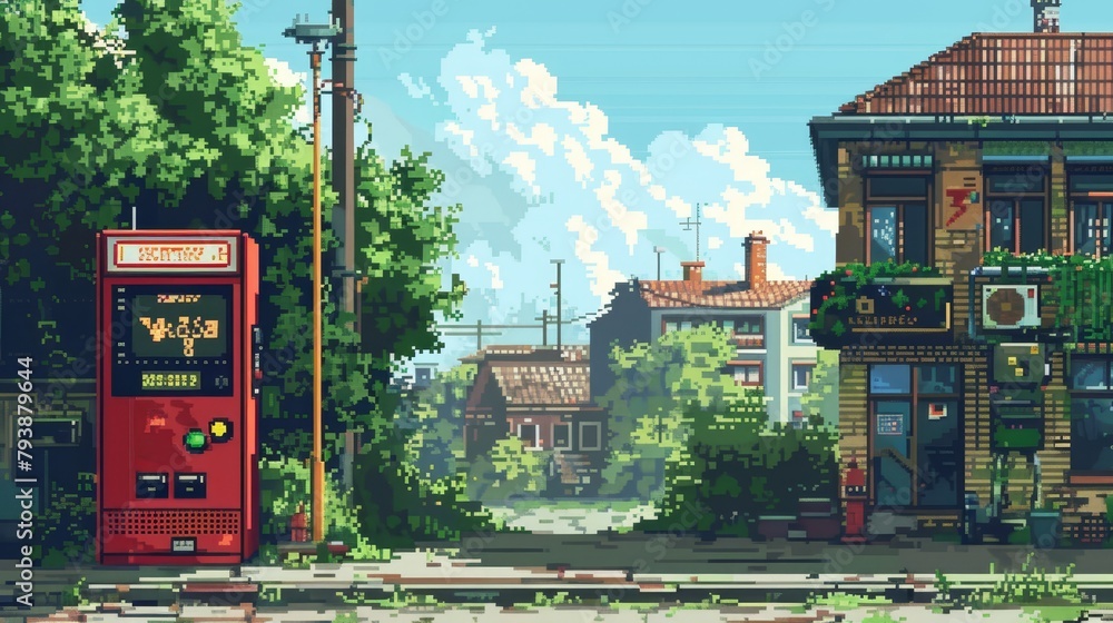 A pixelated pause screen from an 8-bit video game, offering options to ...