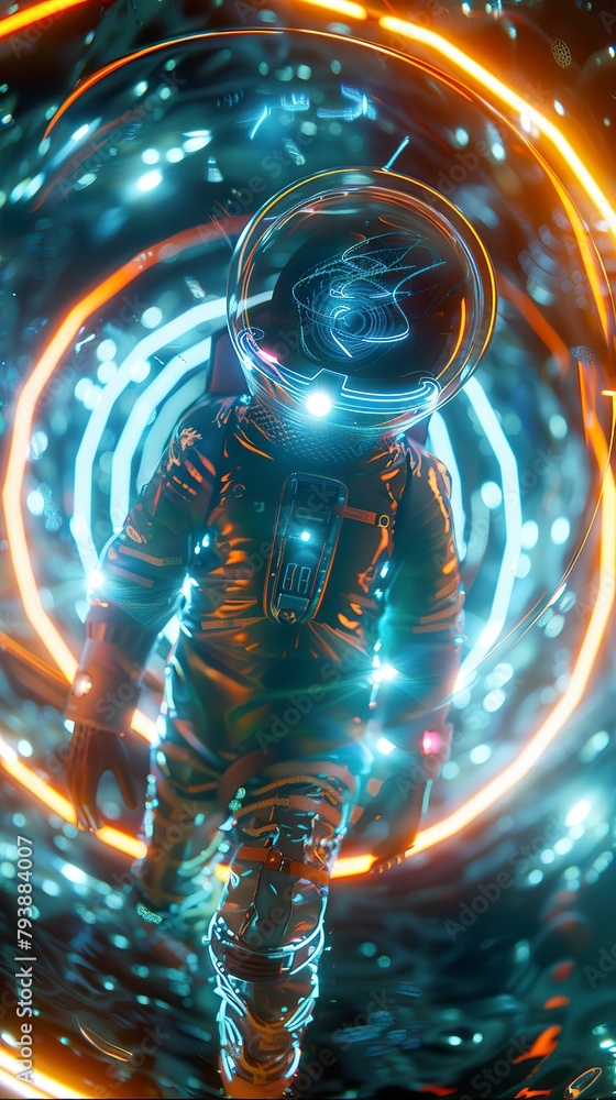 Subatomic Explorer, Quantum Suit, Enigmatic adventurer, Discovering ...
