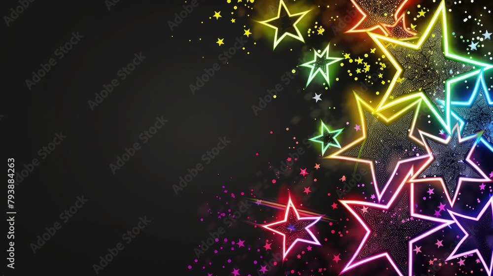 Twinkling stars paint the night sky with a dazzling array of colors ...