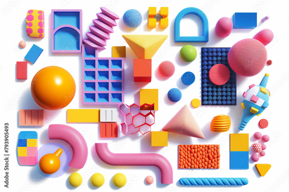 The collection clipart isolate items featuring a various of playful ...