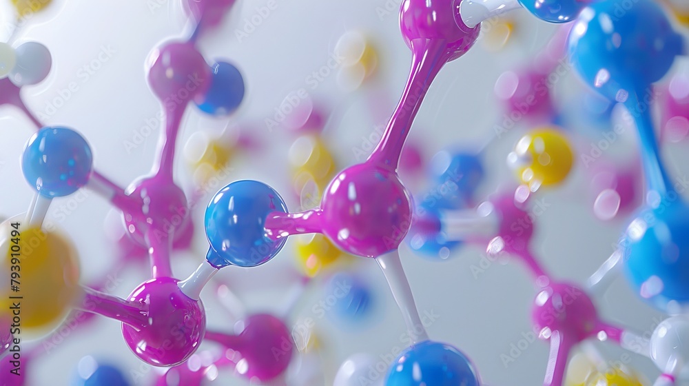 A model represents the molecular structure of the adrenaline molecule ...