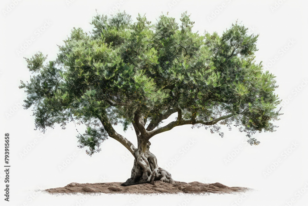 Oak tree of life isolated on white background, nature clip art element ...