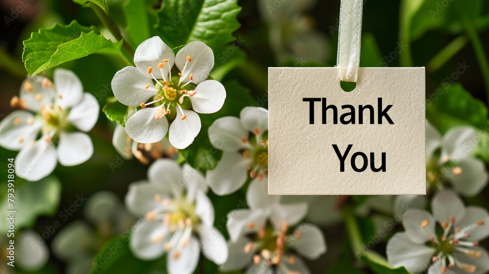 Thank You message on the card. Stock Illustration | Adobe Stock