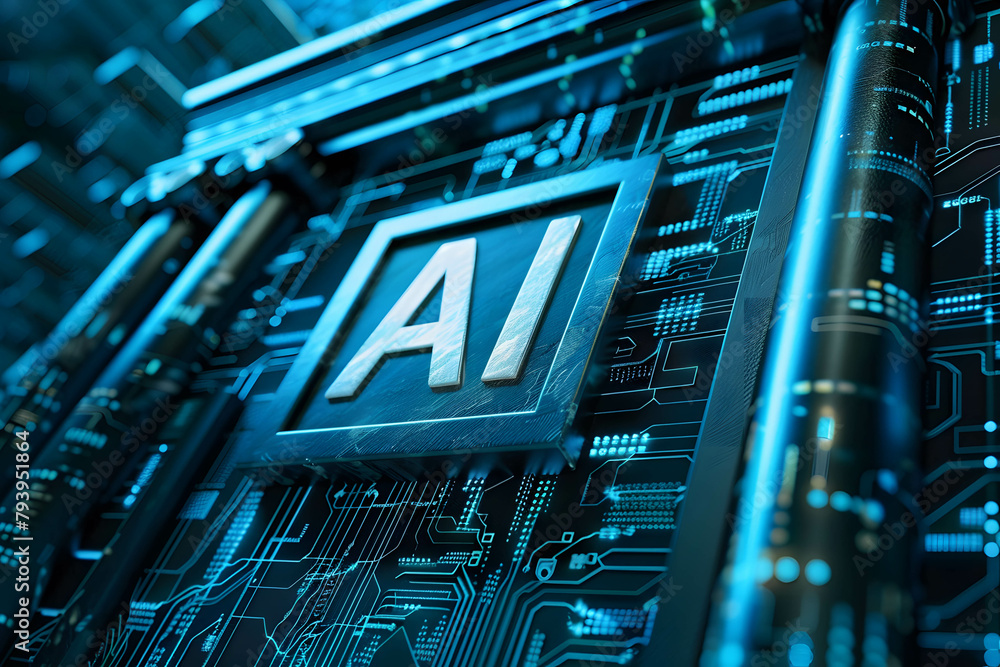 AI and digital banking concept, new technology network using for ...